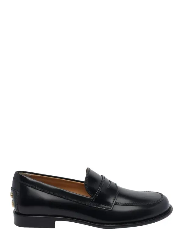 TOD'S Metal Dots Loafers - Black