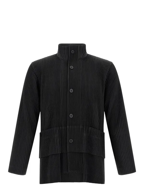 Issey Miyake Multi-pocket Pleated Jacket - Gray