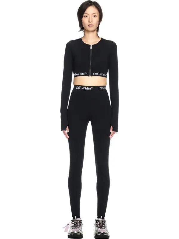 Off-White Logo Band Leggings - Black