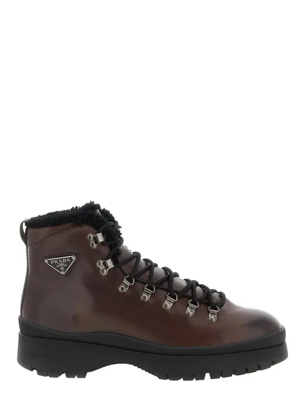 Prada Brixxen' Ankle Boots - Brown