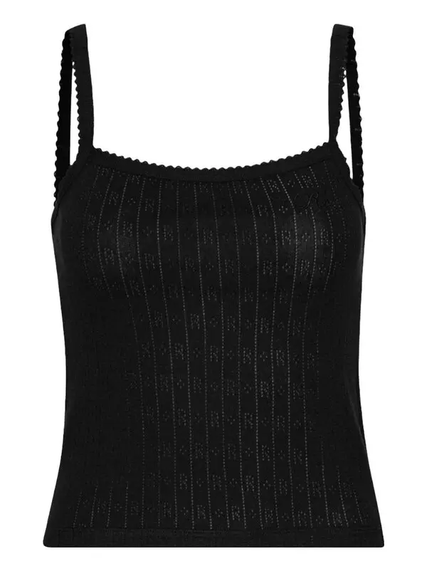 ROTATE BY BIRGER CHRISTENSEN Pointelle Tank Top - Black