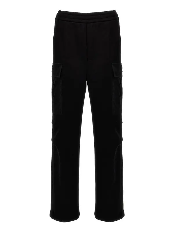 Prada Nylon Insert Cargo Joggers - Black