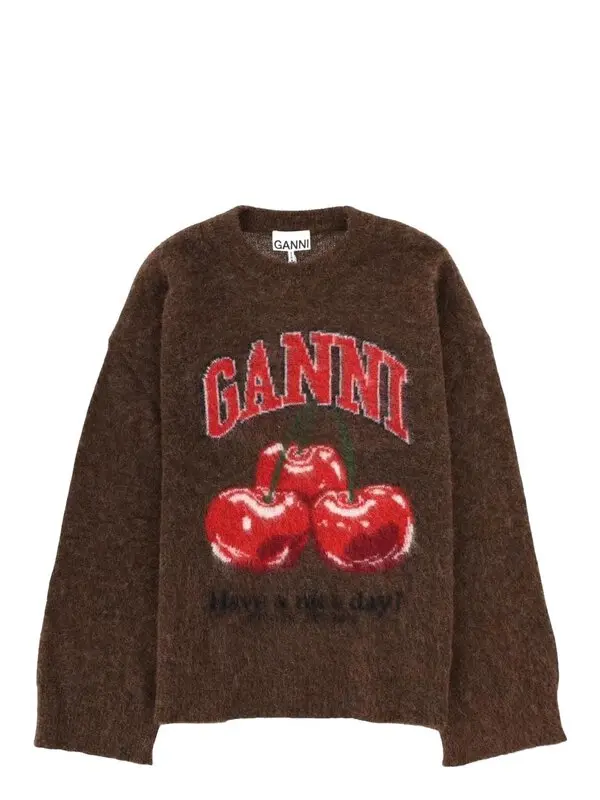GANNI Wool Jersey - Brown