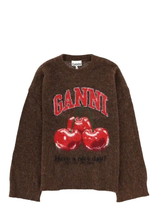 GANNI Wool Jersey - Brown