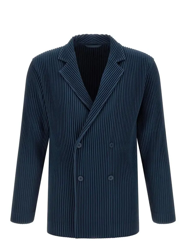 Issey Miyake Tailored Pleats 1' Blazer - Blue