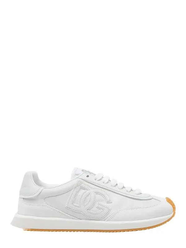 Dolce & Gabbana Leather Dg Cushion Sneakers - White