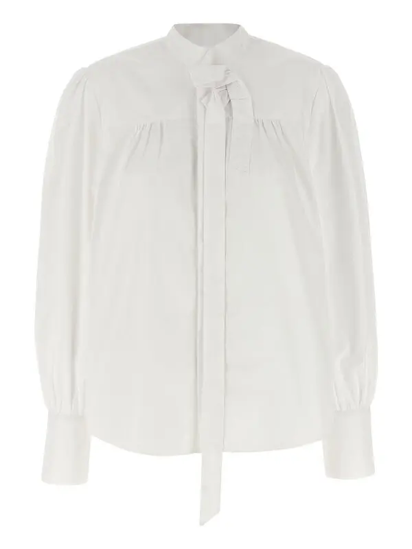 Prada Cotton Bow Shirt - White