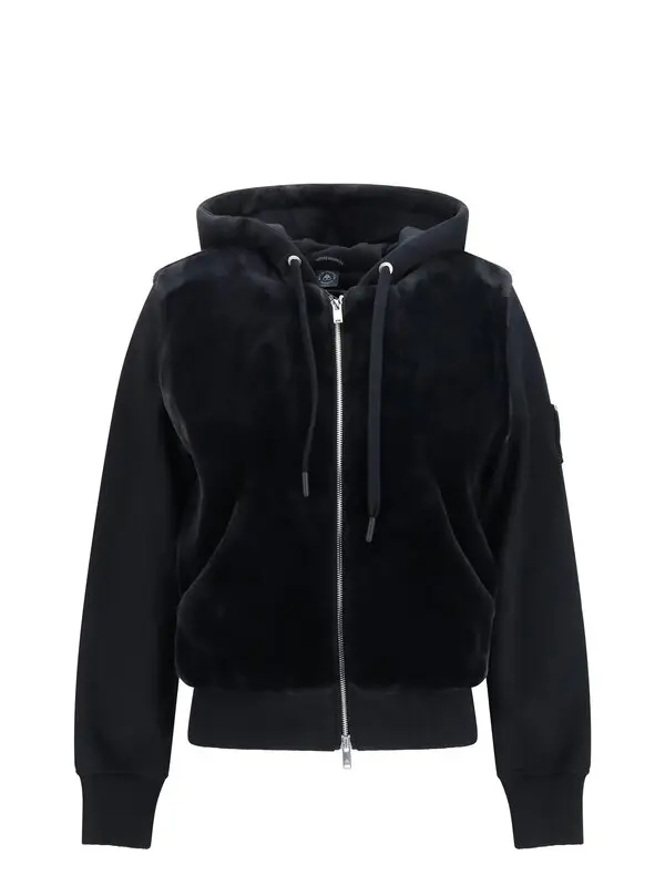 Moose Knuckles Rosylyn Bunny Hoodie - Black