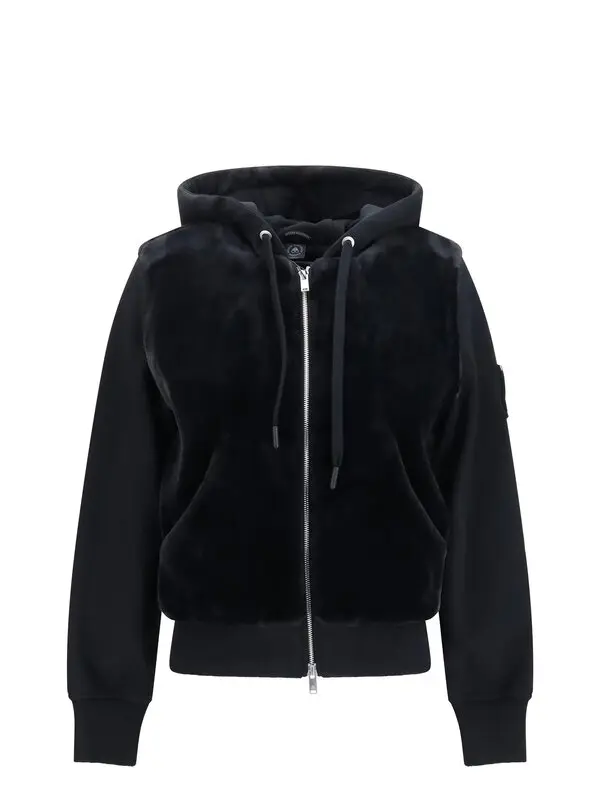 Moose Knuckles Rosylyn Bunny Hoodie - Black