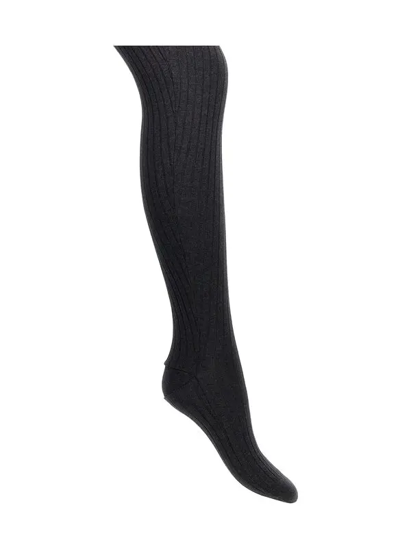 Prada Ribbed Tights - Gray