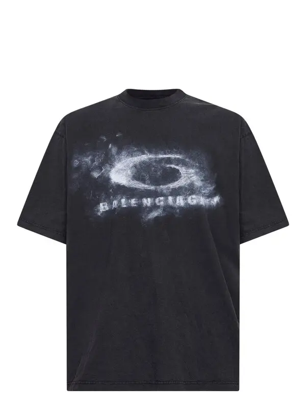 Balenciaga Black Crayon Loop Medium Fit T-shirt - Multicolor