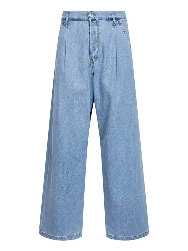 Dries Van Noten Light Blue Denim High-rise Wide-leg Jeans - Multicolor