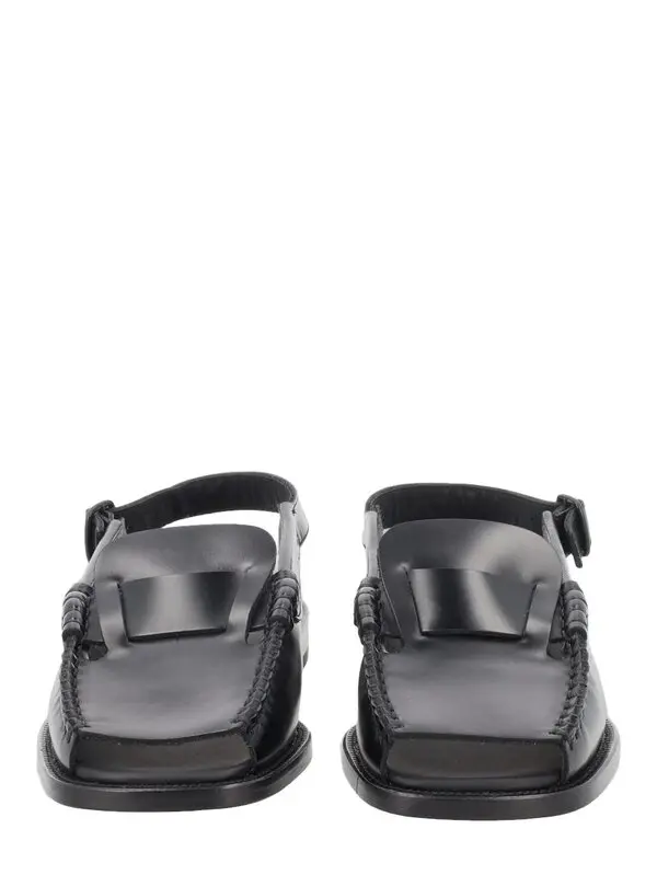 Hereu Leather Sineu Sandals - Black