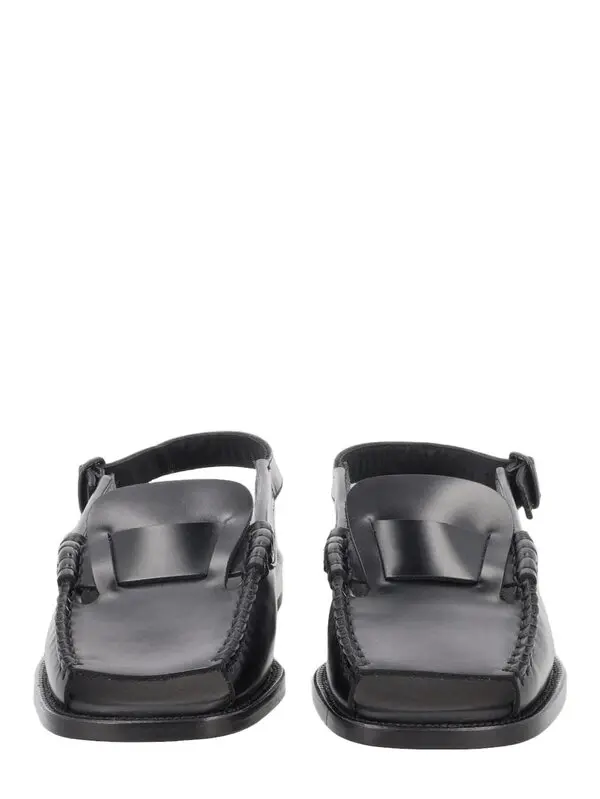 Hereu Sineu Leather Sandals - Black