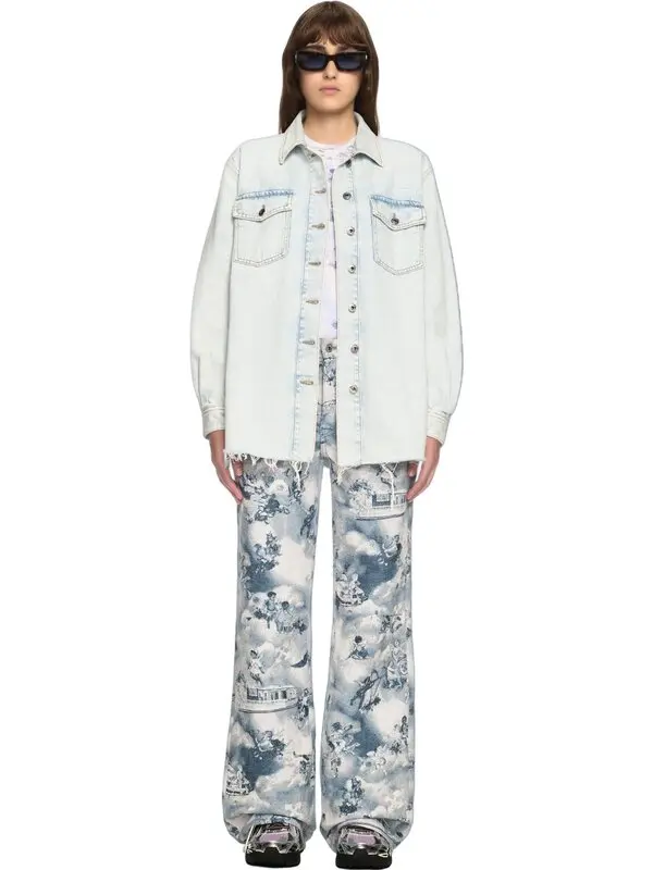 Off-White Fresco Arrow Denim Shirt Jacket - Blue