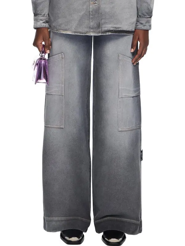 Off-White Denim Cargo Pants - Black