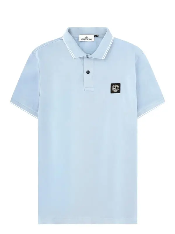 Stone Island Polo With Logo - Blue