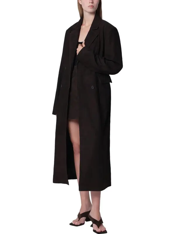ROTATE BY BIRGER CHRISTENSEN Suede Coat - Brown