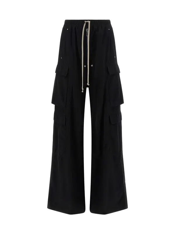 Rick Owens Double Cargo Jumbo Belas Trousers - Black