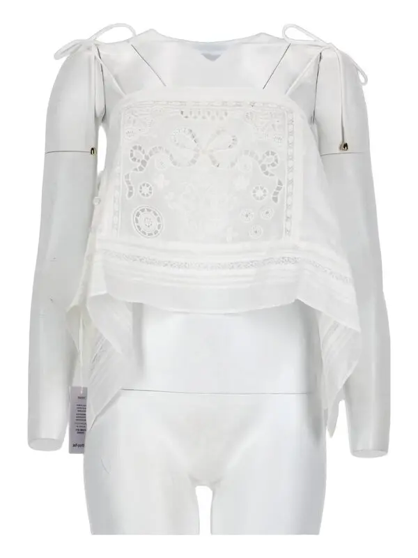 SELF-PORTRAIT Embroidered Top - White