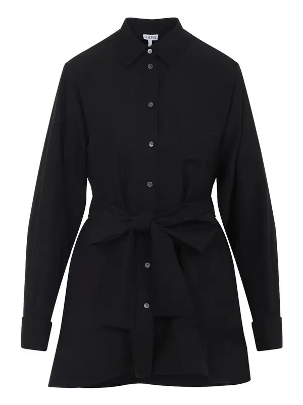 Loewe Belted Blouse - Black