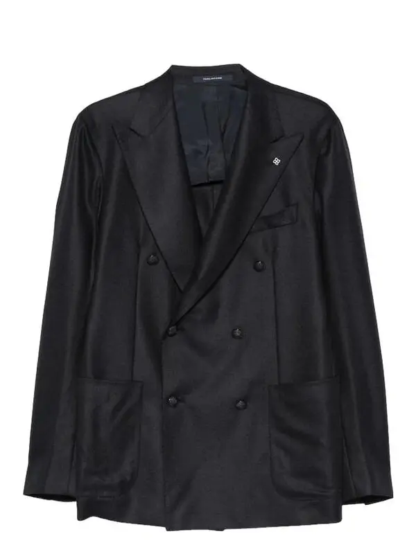Tagliatore Cashmere Blend Double-breasted Blazer - Blue