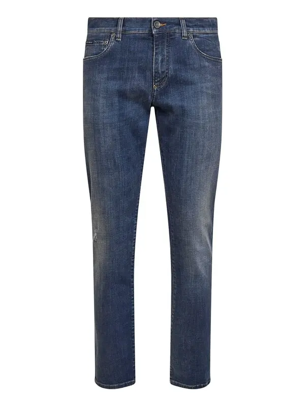 Dolce & Gabbana Stretch Cotton Denim Jeans - Multicolor