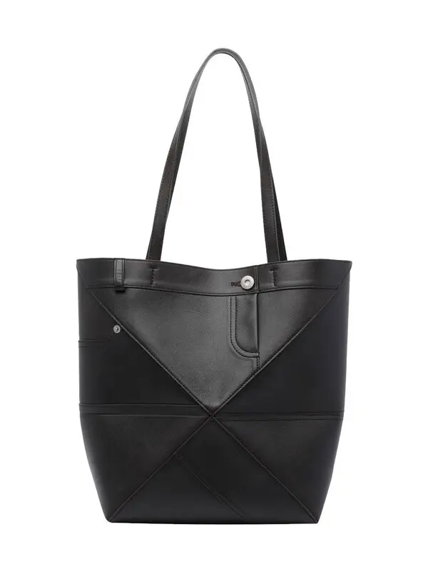 Loewe Medium Puzzle Fold Trousers Effect Tote Bag - Brown