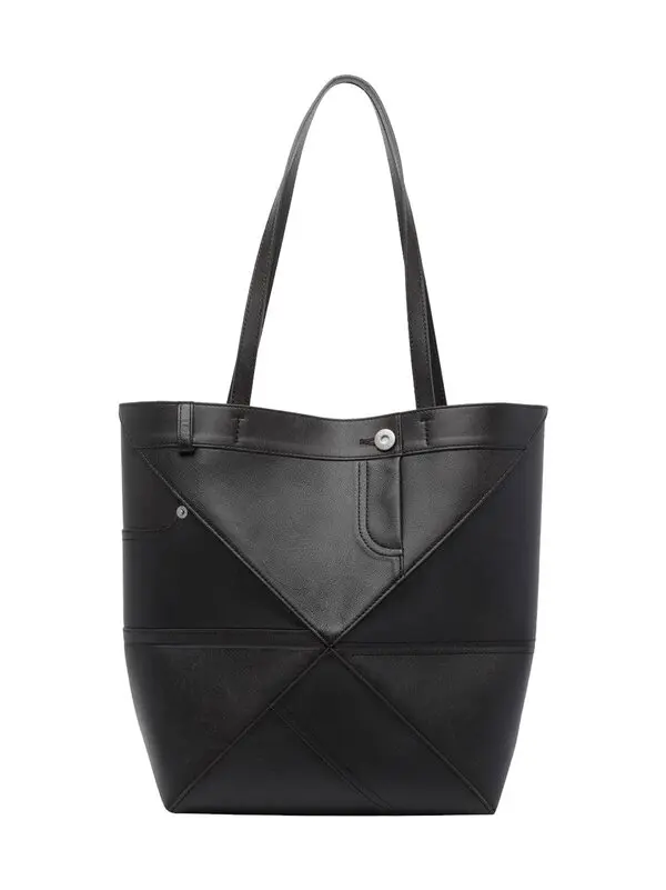 Loewe Medium Puzzle Fold Trousers Effect Tote Bag - Brown