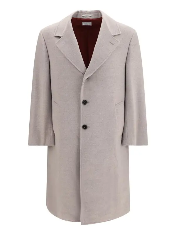 Brunello Cucinelli Virgin Wool Coat - Cream