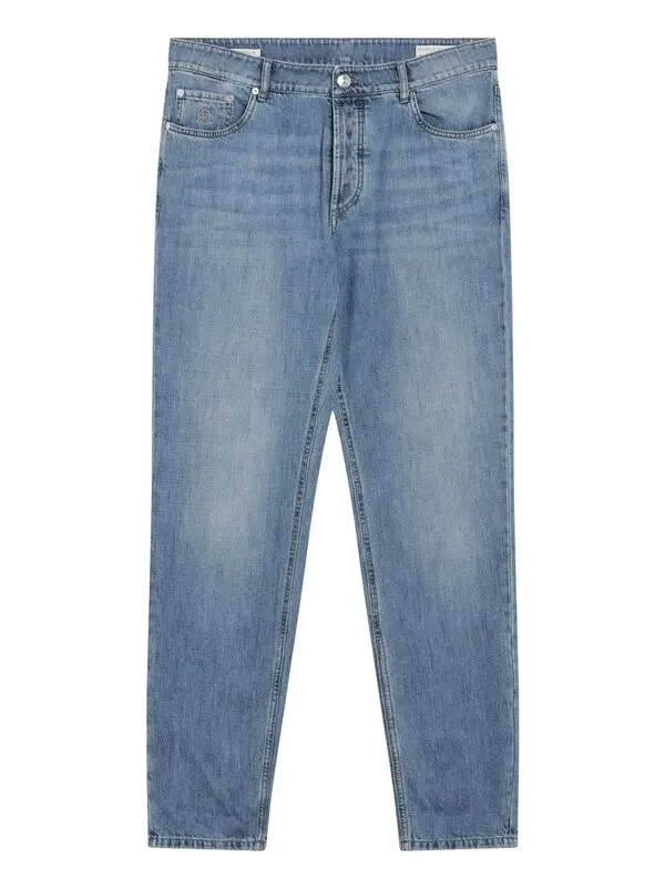 Brunello Cucinelli Traditional-fit Five-pocket Jeans - Blue