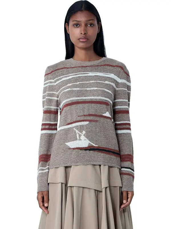Bottega Veneta Linen-and-cotton Sweater - Cream