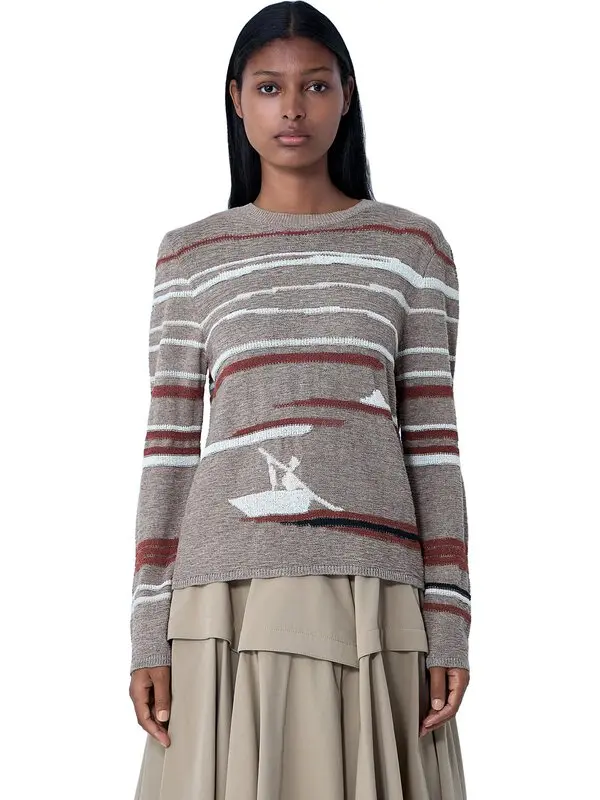 Bottega Veneta Linen-and-cotton Sweater - Cream