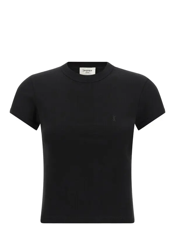 Saint Laurent Cassandre' T-shirt - Black