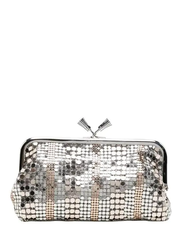 ANYA HINDMARCH Metallic Chainmail Clutch - Silver