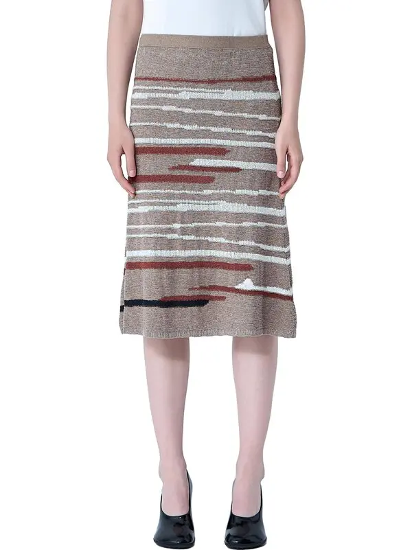 Bottega Veneta Linen-and-cotton Skirt - Cream