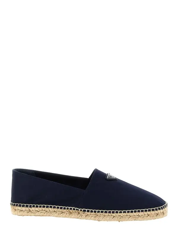 Prada Logo Tringolo Espadrilles - Blue