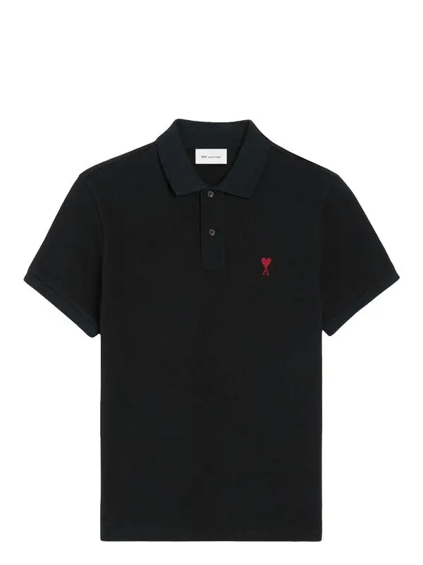 AMI Paris De Coeur Cotton Polo Shirt - Multicolor