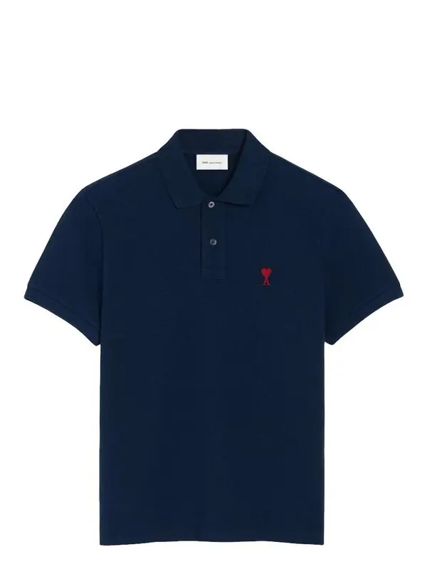 AMI Paris De Coeur Cotton Polo Shirt - Multicolor