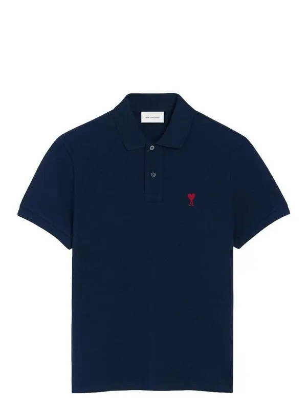 AMI Paris De Coeur Cotton Polo Shirt - Multicolor
