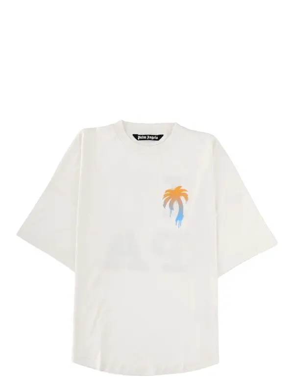 Palm Angels T-shirt In Cotone - White
