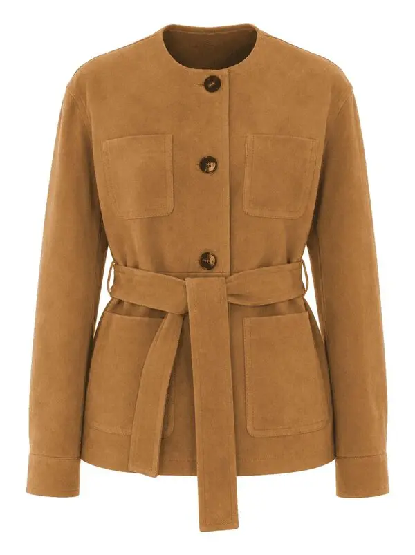 Max Mara Mstboemia Suede Jacket - Brown