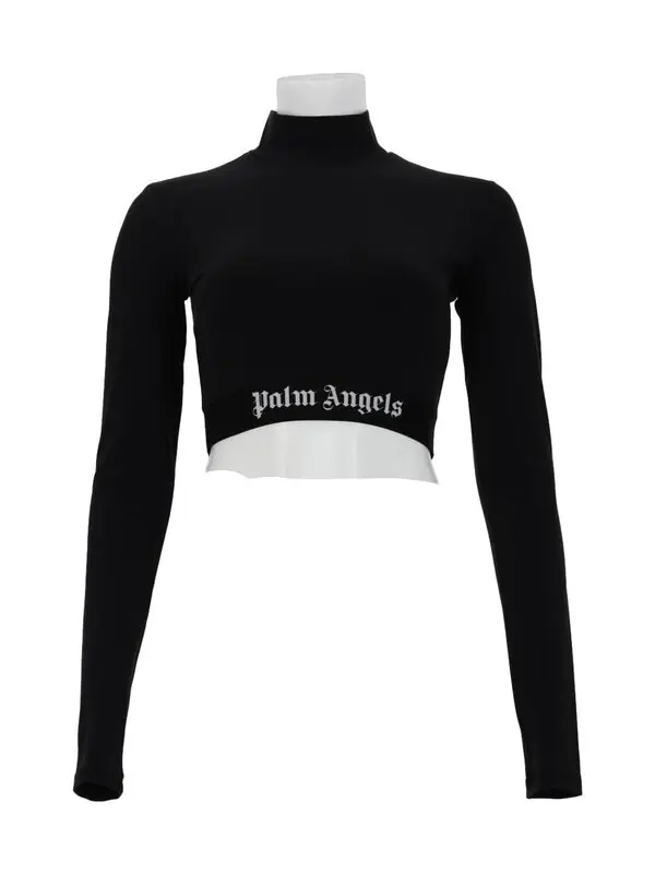 Palm Angels Classic Logo Croptop - Black