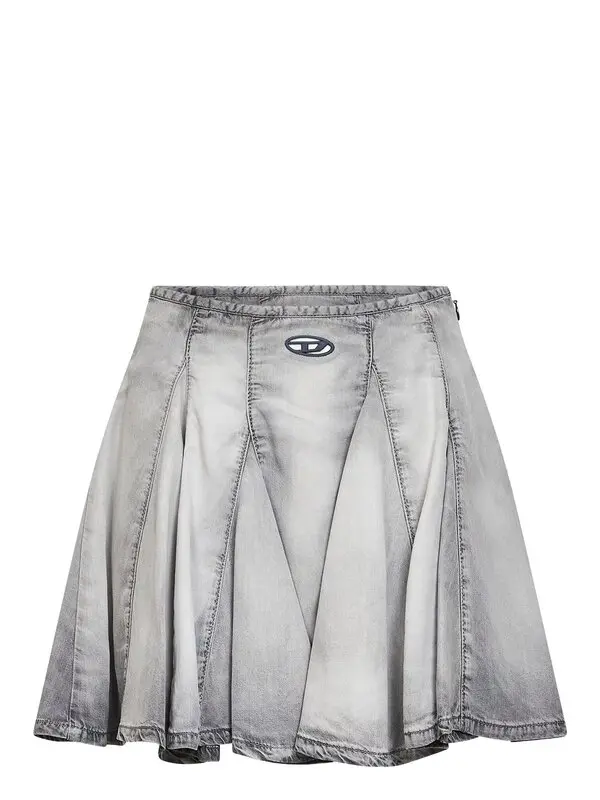 DIESEL® Denim De-spiki-fsi Pleated Mini Skirt - Multicolor