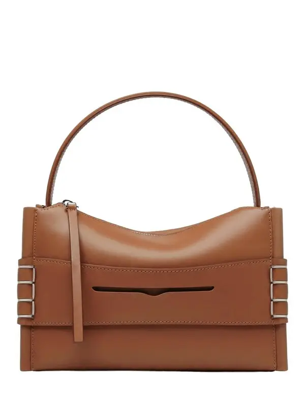 JW Anderson Loafer Bag In Calf Leather, Tan - Brown