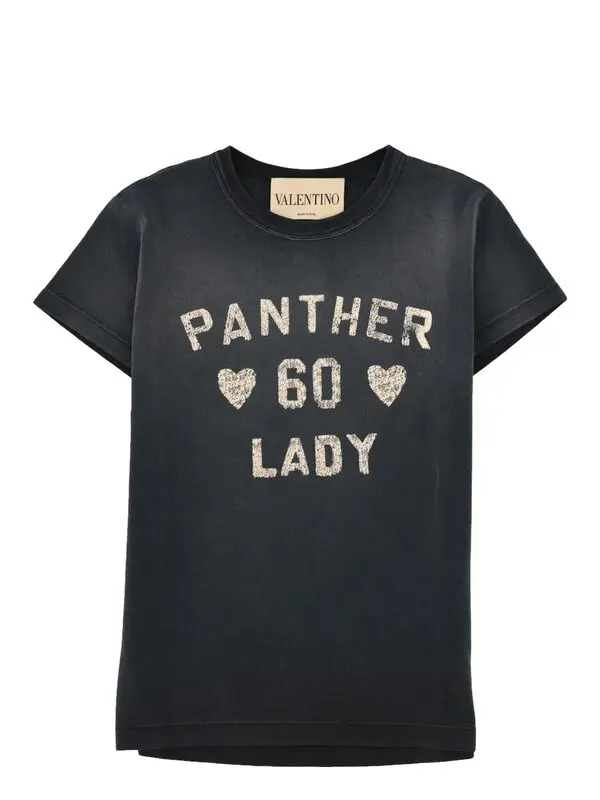 Valentino Garavani Printed Cotton T-shirt - Black