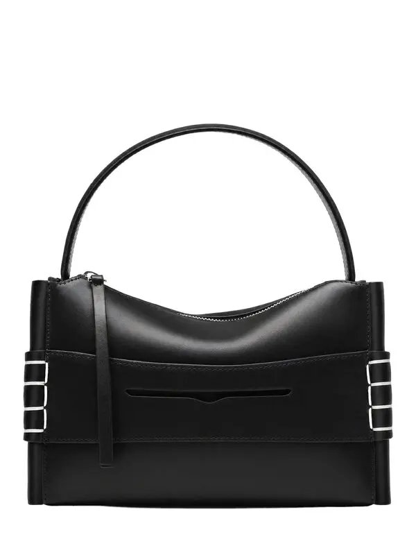 JW Anderson Loafer Bag In Calfskin Leather - Black