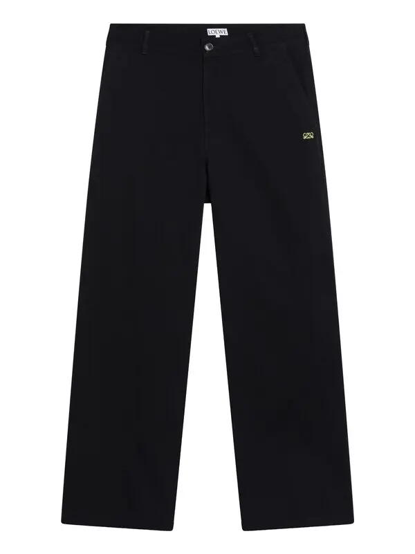 Loewe Regular-fit Cotton Twill Trousers - Blue