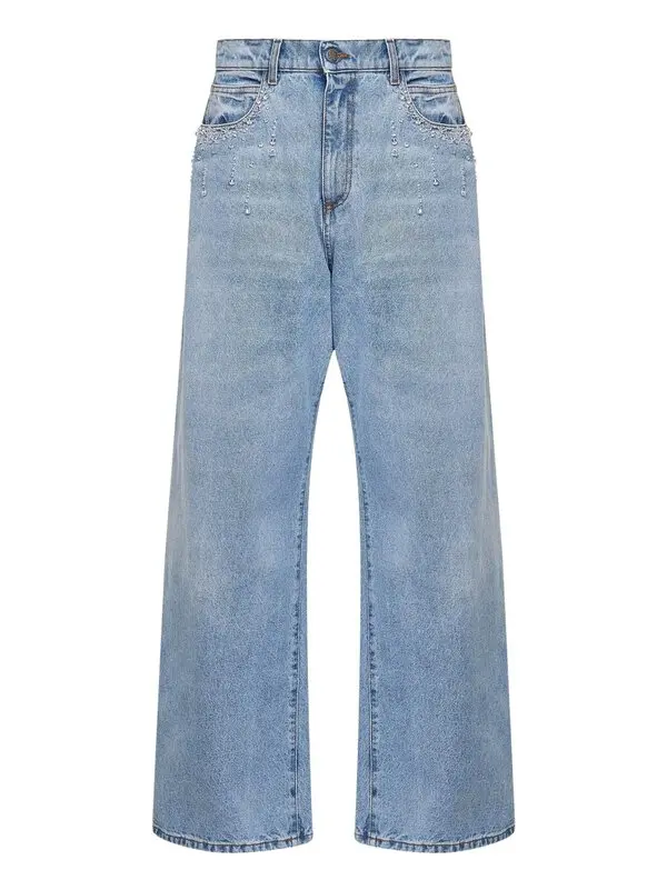 Giuseppe Di Morabito Crystal-embellished Baggy Jeans - Multicolor