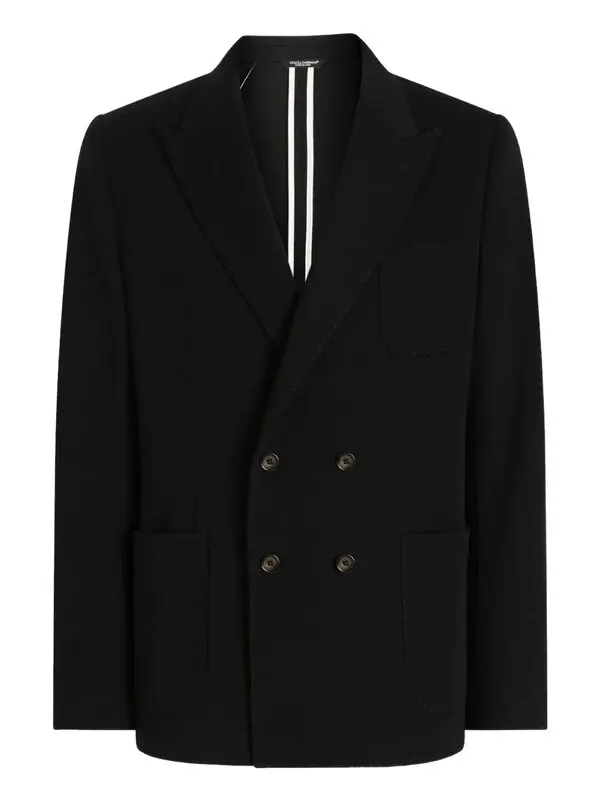 Dolce & Gabbana Double-breasted Wool Blazer - Blue